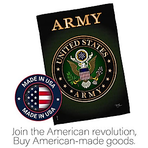 Breeze Decor US Army Garden Flag Armed Forces Rangers Official Licensed United State American Military Veteran Retire Decorative, 13"x 18.5", Thick Fabric