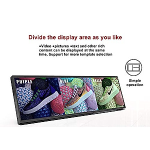 DHL/UPS for 22.9 inch Stretched Bar LCD Panel G229HAN01.0 with 1920X165,500 cd/m²,Supermarket Shelf Screen Support Android,Outline(mm) 587.08 × 62.05 × 10.71 (H×V×D)