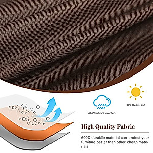 BRIVIC Patio Furniture Covers Waterproof for Chair, Outdoor Lawn Chair Covers Fits up to 32W x 37D x 36H inches(2Pack), Brown
