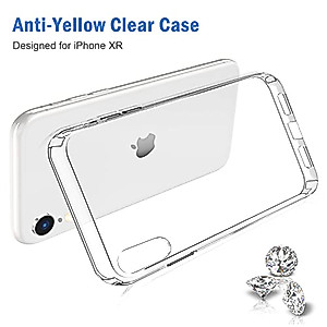 JJGoo Compatible with iPhone XR Case Clear Soft Transparent Shockproof Protective Slim Thin Bumper Phone Cover for XR - 6.1 inch