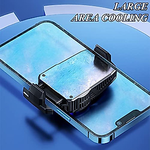 JUHARFA Phone Cooler, Wireless Phone Cooling Fan for Gaming, LED Temperature Display Battery/USB Powered Universal Back Clip Phone Fan for iPhone Samsung and Moto, etc (White)