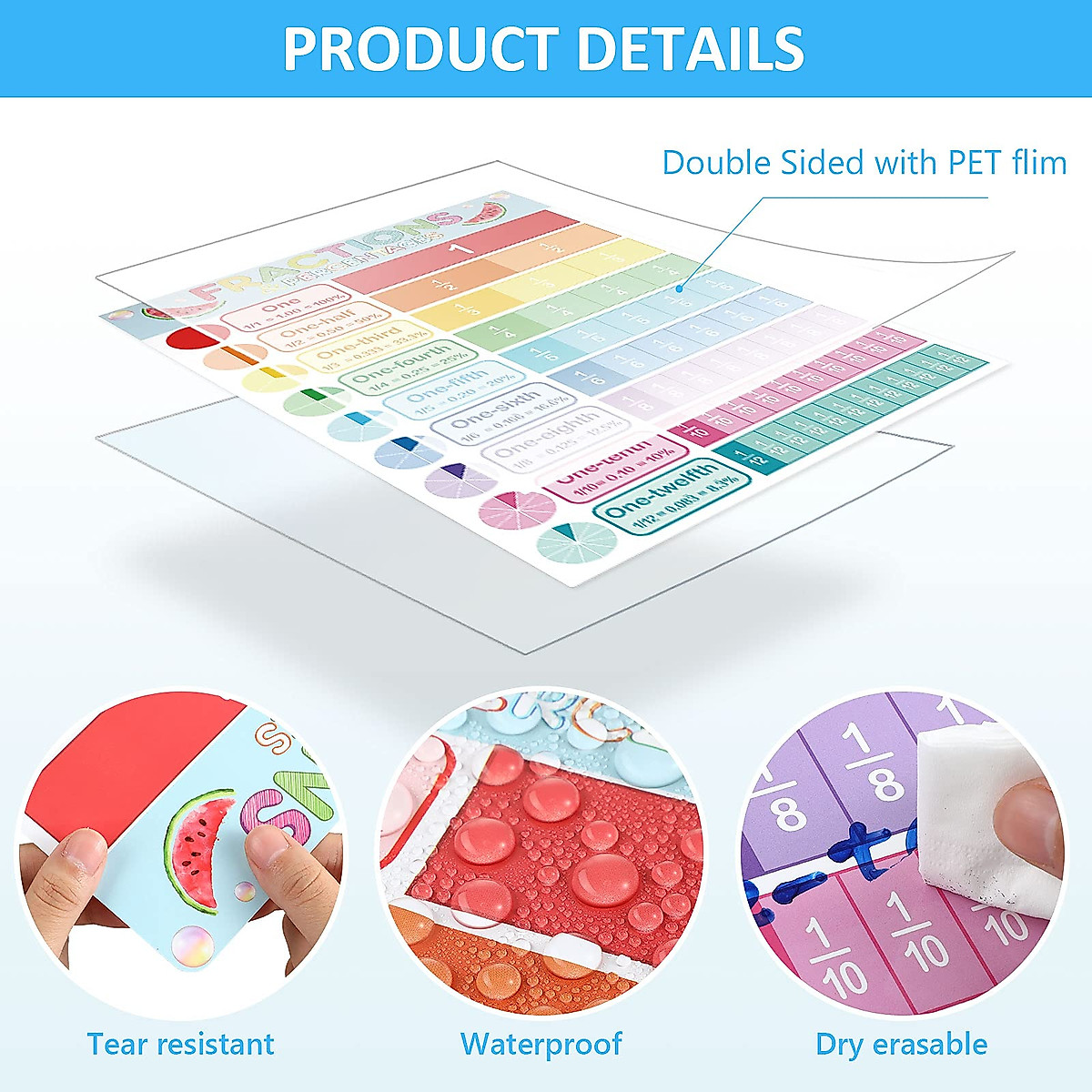 8 Pieces Educational Math Posters for Toddlers Teaching Math Poster Charts Preschool Learning Posters Addition Subtraction Multiplication Shapes and More for Homeschool Teachers Classroom Decorations