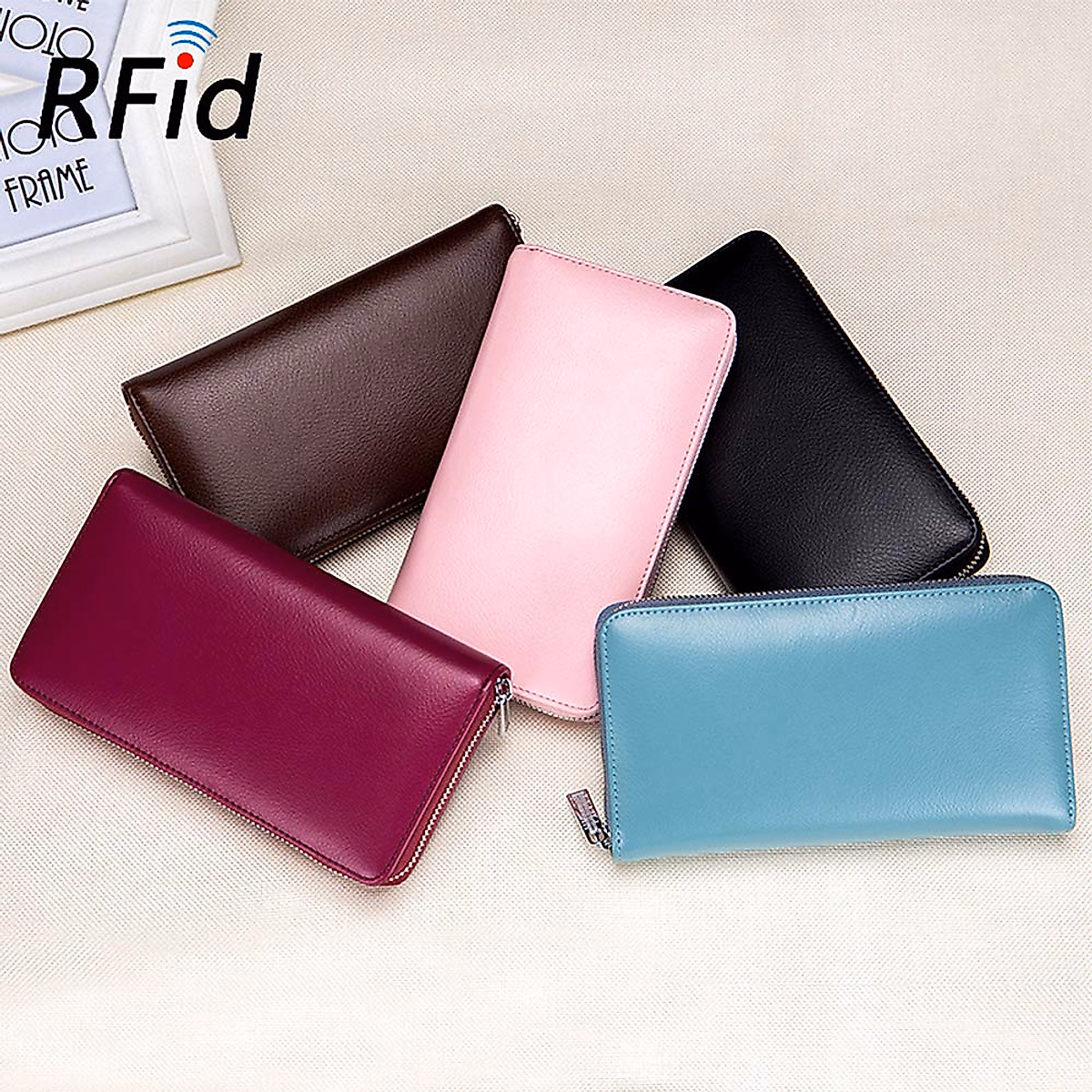 FEITH&FELLY Large Capacity Credit Card Wallet - Leather Secure RFID Wallet for Women 36 Slots…