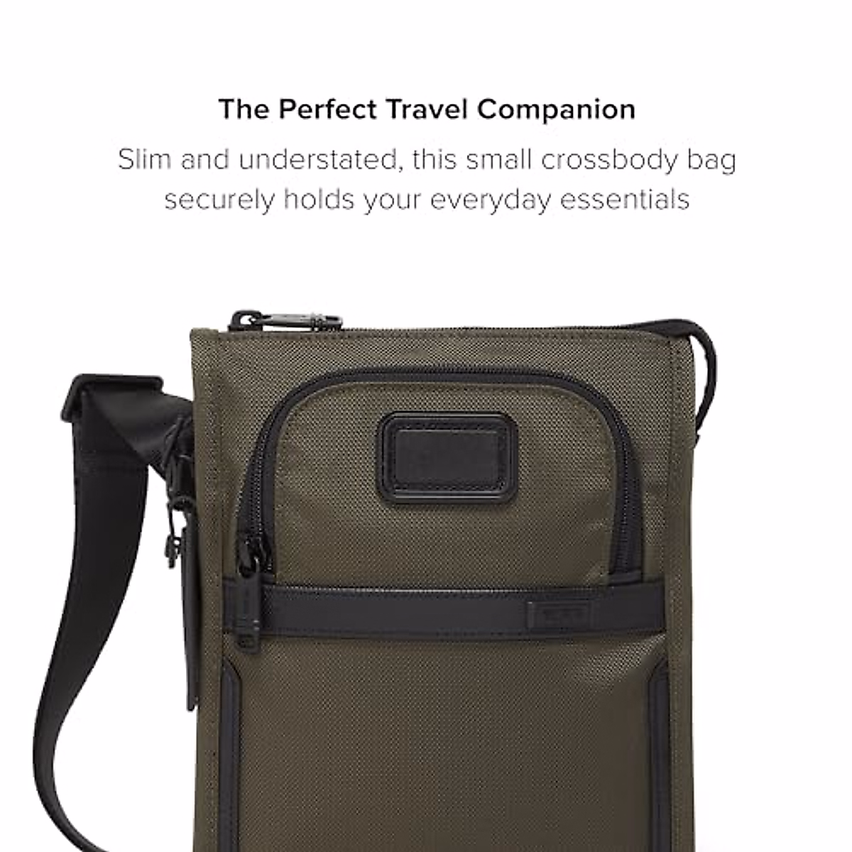 TUMI Alpha Pocket Bag - Women's & Men's Everyday Crossbody Bag - Includes Adjustable Shoulder Strap - For Business & Travel - Olive Night