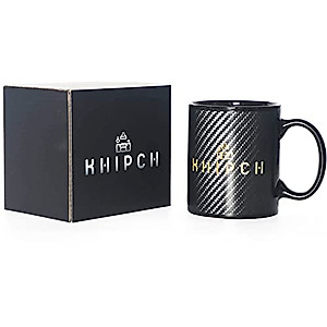 Coffee and Tea Mug Color Changing Ceramic Carbon Fiber 11 oz Manly Mug Heat Reactive Finish Carbon Fiber Design For Coffee Tea and Cold Drinks Unique Premium Color Changing Ceramic Coffee Mug