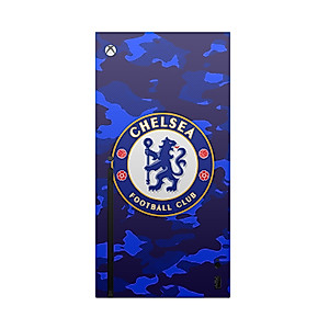 Head Case Designs Officially Licensed Chelsea Football Club Camouflage Mixed Logo Vinyl Sticker Gaming Skin Case Cover Compatible with Xbox Series X Console