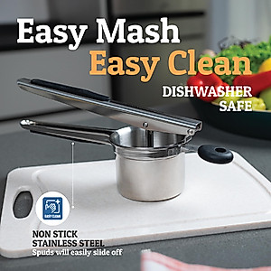 PriorityChef Large 15oz Potato Ricer, Heavy Duty Stainless Steel Potato Masher and Ricer Kitchen Tool, Press and Mash Kitchen Gadget For Perfect Mashed Potatoes - Everytime