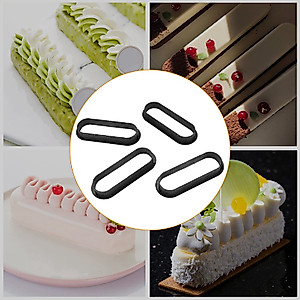 YUPVM 12 Pieces Oval Tart Rings Heat-Resistant Perforated Cake Mousse Non Stick Bakeware Tart Cake Cake Rings