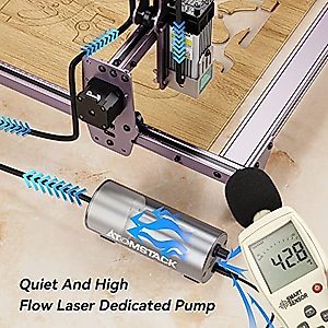 ATOMSTACK F30 Air Assist, Laser Engraver Laser Air Assist Pump with 2M Tube for ATOMSTACK X7 PRO/S10 PRO/A10 PRO/A5 PRO, Remove Smoke Dust, Cleaner Cutting Object Edges with Airflow 10-30L /Min