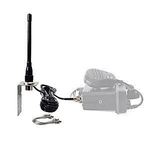 HYS VHF Marine Antenna Low-Profile 156-163Mhz Antennas W/16.4ft(5m) RG58 Low Loss Premium Coaxial Cable with PL259