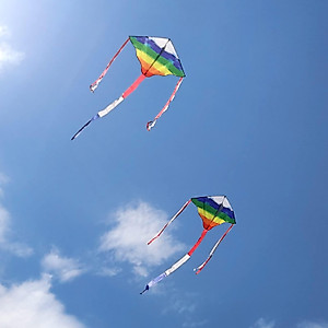 Simxkai Kite for Kids Adults,Easy to Fly,Best Delta Kite for Beginners Toddlers,Durable Kite c/w 300ft String