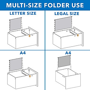 Mount-It! 3 Drawer File Cabinet with Lock and Wheels, Under Desk Storage Filing Cabinet for Home Office, Small Rolling File Cabinet for Legal, Letter, and A4 Files in White