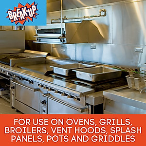 Diversey CBD991206 Break-Up Professional Oven & Grill Cleaner, Heavy Duty Spray Removes Baked on Grease, Aerosol, 19-Ounce (Pack of 6)