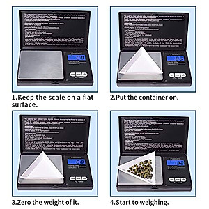 𝗙𝘂𝘇𝗶𝗼𝗻 Digital Pocket Scale 1000g/0.1g, Small Digital Scales Grams and Ounces, Herb Scale, Jewelry Scale, Portable Travel Food Scale( Battery Included )