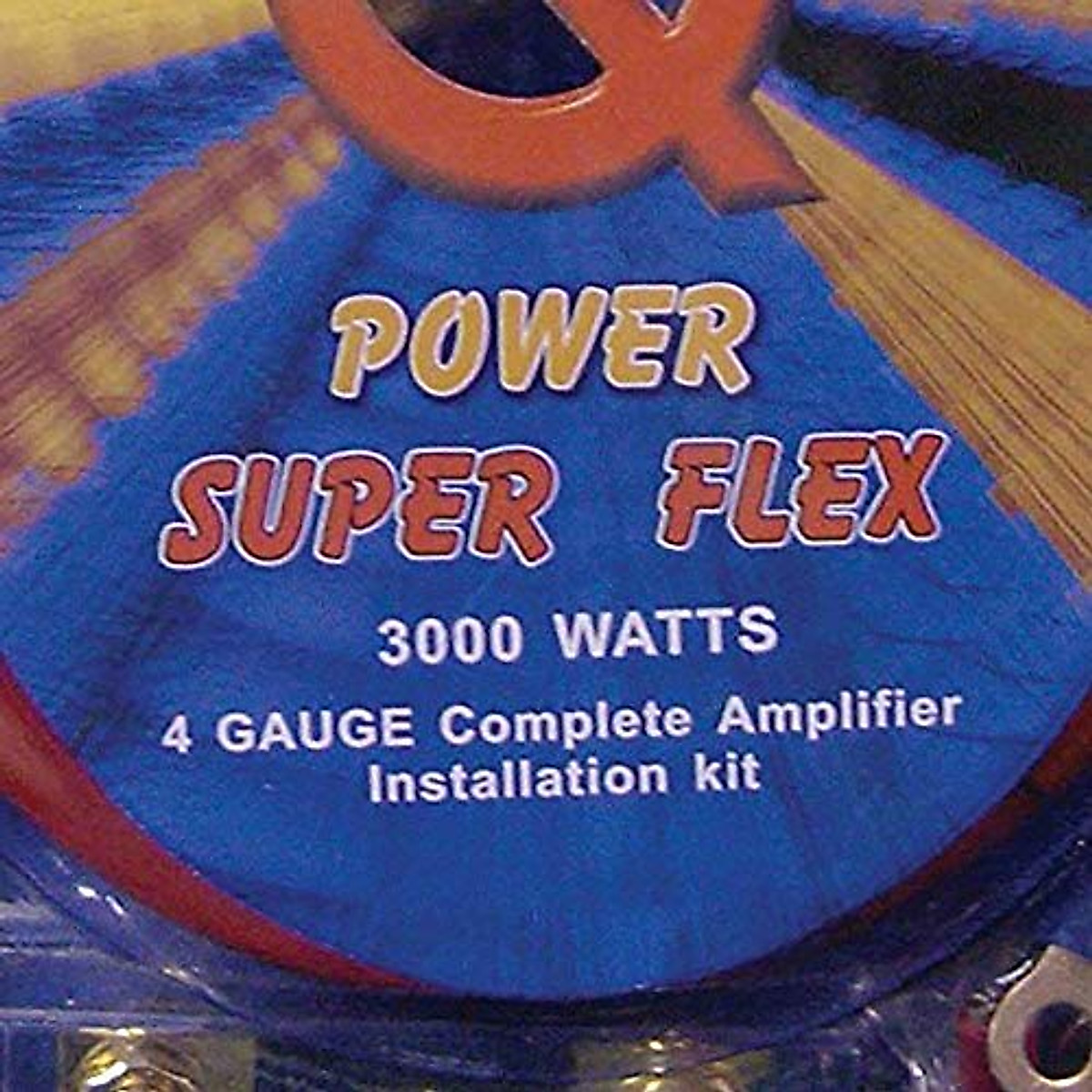 Qpower 4GAMPKIT-SFLEX Super Flex 4 Gauge 3000 Watt Amplifier Wiring Amp Kit