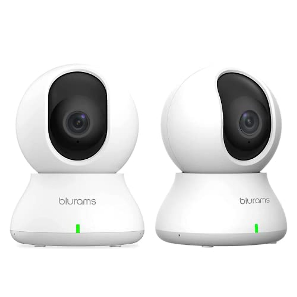 blurams Security Camera 2K, Baby Monitor Dog Camera 2PCS for Home Security w/Smart Motion Tracking, Phone App, IR Night Vision, Siren, Compatible with Alexa & Google Assistant & IFTTT, 2-Way Audio