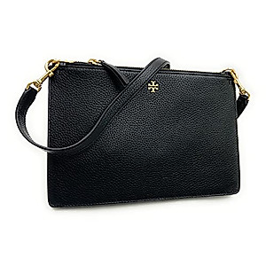 Tory Burch Double Zip Slim Crossbody (Black)