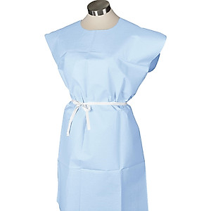 TIDI 803 Premium Exam Gown, Tissue/Poly/Tissue (Pack of 50)