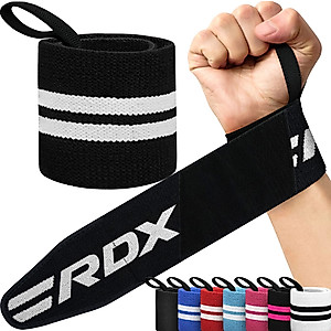 RDX Wrist Wraps for Weightlifting (Pair), IPL USPA Approved, Elasticated 18” Cotton Straps Support with Thumb Loop, Gym Wrap for Weight Lifting Powerlifting Competition Strength Training Bodybuilding