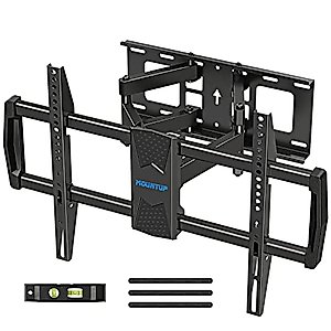 MOUNTUP Full Motion TV Wall Mount for Most 42-82 inch TVs, Wall Mount TV Bracket with Articulating Swivel and Tilt, TV Mount Max VESA 600x400mm, Holds up to 100lbs Fits 16" Studs MU0028