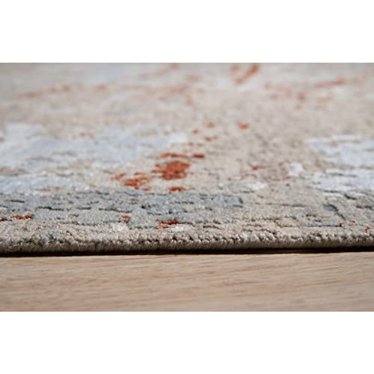 EORC KA1003GY8X10 Hand-Knotted Wool Galaxy Rug, 8'2 x 9'10, Gray