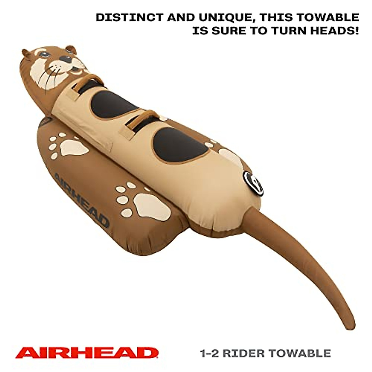 AIRHEAD Towable Animal Tube, Otter, 1-2 Rider Towable Tube for Boating