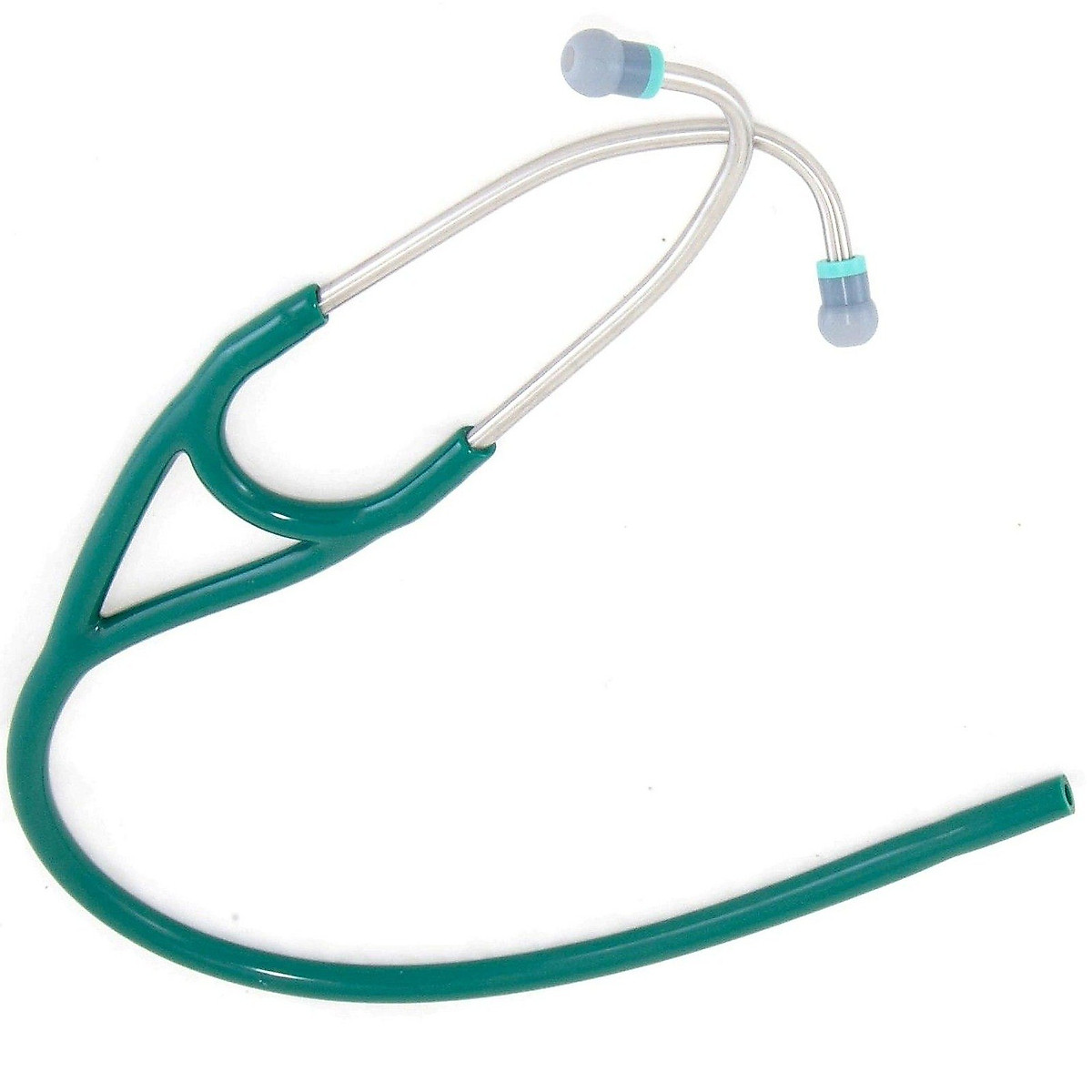 Replacement Tube (dual lumen binaurals) fits ALL leading brand single-head Cardiology Stethoscopes T72 GREEN