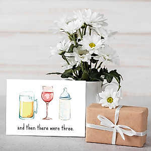 Bhiosng Lovely Baby Shower Card, Funny New Baby Congratulations Card for New Mom Dad Parents, New Born Card for Pregnant Couple, Cute Baby Birthday Card for Friend, Pregnancy Card Gift