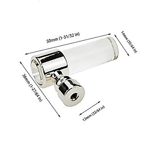 LC LICTOP 50mm Transparent Chrome Round Feet Acrylic Hooks 2pcs