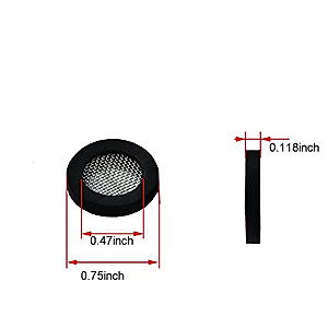 15 PCS Screen Hose Washer Filter Pressure Shower Head Washer Gasket Stainless Steel Seal O Ring Hose Net Shower Head Washer with 40 Mesh for 1/2 Inch Water Faucet Shower Garden Hose Connector
