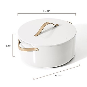 Beautiful 8 Quart Stock Pot, (White Icing) by Drew Barrymore