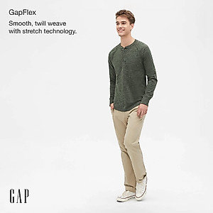 GAP Mens Essential Straight Fit Khakis, Palomino Brown Global, 36W x 32L US