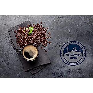 SnowSwept Studio Handmade Ceramic Coffee Mug - Ol' Blue with White Frost 14oz