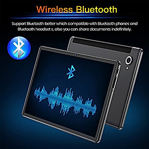 Tablet Android 10.0 Operating System 10.1-inch HD Display Quad Core Processor 2GB RAM and 32GB ROM TF Expansion Support Built-in WiFi Bluetooth GPS Tablet