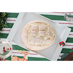 Nora Fleming Stoneware Serving Platter - Large Rectangular Tray for Appetizers, Snacks, and Side Dishes - Perfect for Entertaining Guests - Pair with One of Our Hand-Painted Minis - White