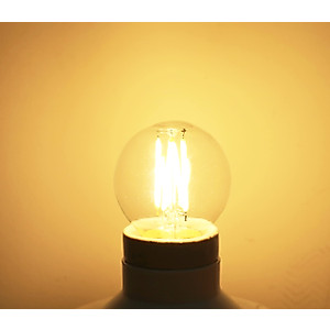 Greeogin Dimmable 4W B22 G16.5 Vintage Bayonet LED Mini Globe Blub Warm White 2700K, 40W Halogen Replacement for Beside Lamp Ceiling Fan Pendant Lights Chandelier Fixture,400 lm 5-Pack