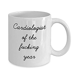 Best Cardiologist Mug Funny Appreciation Mug for Coworkers Gag Swearing Mug for Adults Novelty Tea Cup