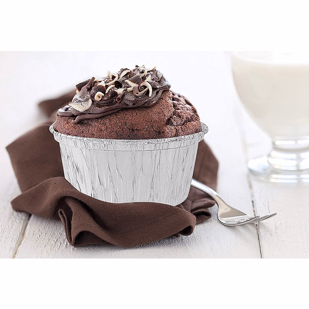 Dhieong Aluminum Foil Ramekins Little, Foil Cups [150 Pack] Ramekins Muffin Cups Durable Quality Disposable Ramekins, 4 oz Disposable Baking Cups for Cupcake Tart,Pudding,Appetizer