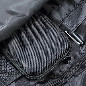 Ginsco 2pcs EVA Hard Carrying Case for Portable External Hard Drive Power Bank Charger USB Cable Battery Case (Black+Blue)