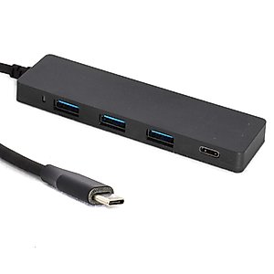 JacobsParts USB C Hub Ultra Slim 4 Port USB 3.1 Adapter with Type-C Female for MacBook Pro 2018 2017, Google Chromebook, Dell XPS, and all other Type C devices