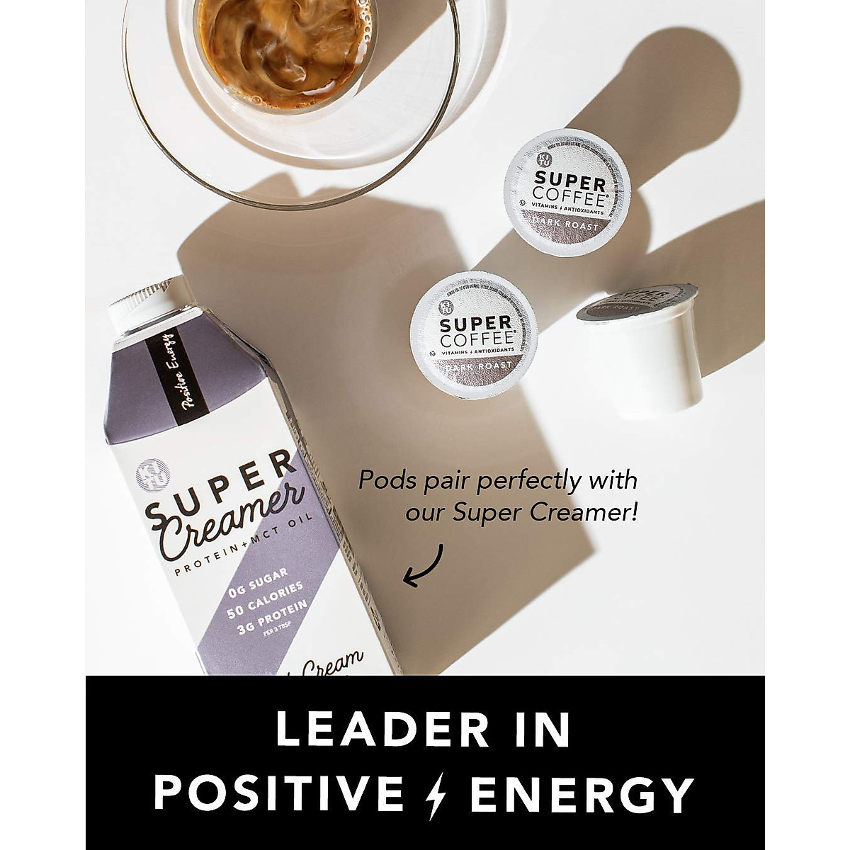 KITU SUPER COFFEE Pods, Energy & Immunity (2x Caffeine, Vitamins, Antioxidants) [Mocha] 60 Count | Keto Coffee Pods Compatible with Keurig 2.0 K-Cup Brewers