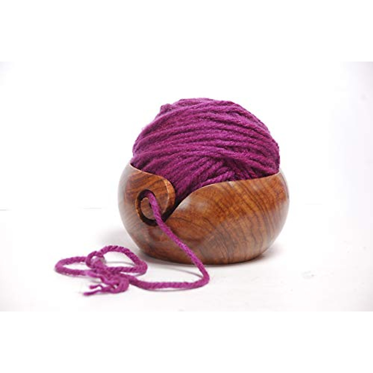 Yarn Bowl and Alu Circular Knitting Needle - Engineered Spiral Cut Bowl with Ultra Smooth Premium Needles