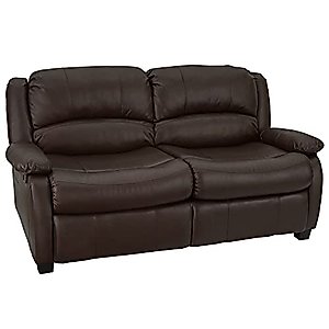 RecPro Charles Collection | 65" RV Hide A Bed Loveseat | Memory Foam Mattress | RV Sleeper Sofa | Pull Out Couch | RV Furniture | RV Loveseat | RV Living Room (Slideout) Furniture | Chestnut