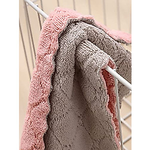12 Pack Kitchen Cloth, Dish Towels Super Absorbent Coral Velvet Dishtowels, Microfiber Premium Cleaning Cloths, Soft Tea Towels, Quick Dry Rags, Multipurpose Reusable Washcloths, Non-Stick Oil Cloths.