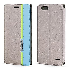 for Gigaset GS100 Case, Fashion Multicolor Magnetic Closure Leather Flip Case Cover with Card Holder for Gigaset GS100 (5.5”)