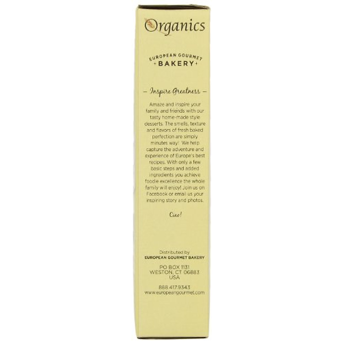 European Gourmet Bakery, Organic Vanilla Cake Mix, 15.25 oz