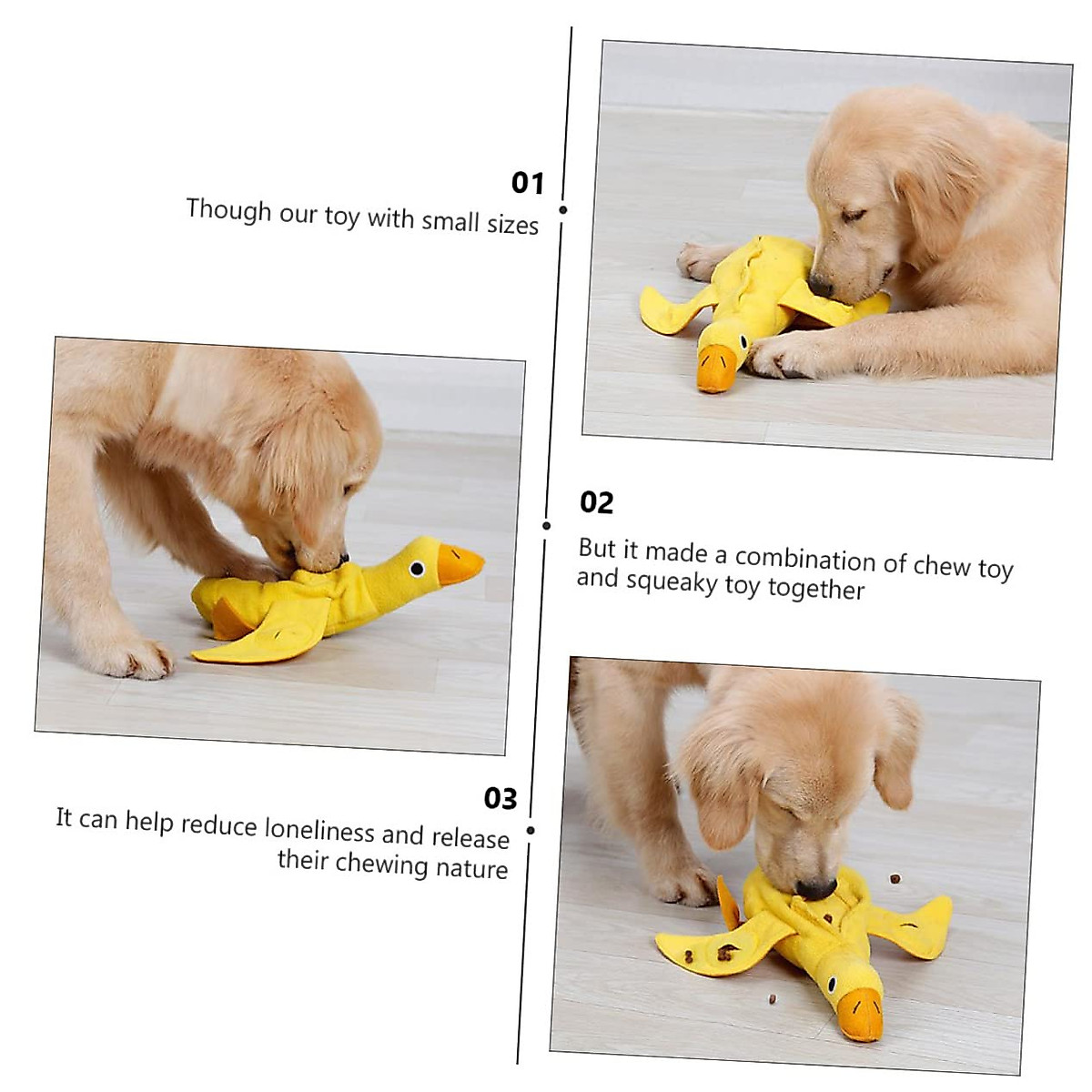 BCOATH Multifunctional Dog Chew Toy Squeaky Pet Molar Toy Interactive Plush Puppy Doll Stuffed Animal for Aggressive Chewers and Teething Puppies