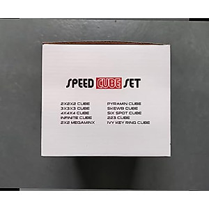 Vdealen Speed Cube Set, Magic Cube Pack of 2x2 3x3 4x4 2x2x3 Pyramid Skewb Dodecahedron Six Spot Infinite Ivy Puzzle Cube Bundle, Christmas Birthday Party Toy Gifts for Kids Teens Adults (10 Pack)