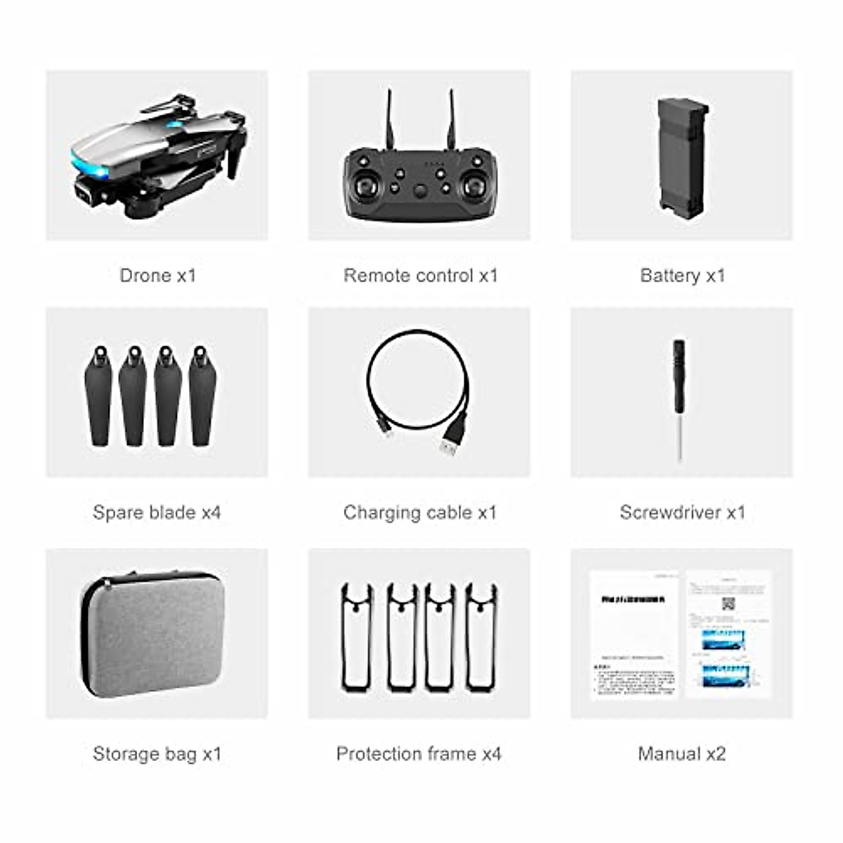 S85 Pro Rc Mini Drone 4k Profesional HD Dual Camera Fpv Drones With Infrared Obstacle Avoidance Rc Helicopter Quadcopter, WiFi Transmission, Optical Flow, Follow Me, Smart Return Home (A)