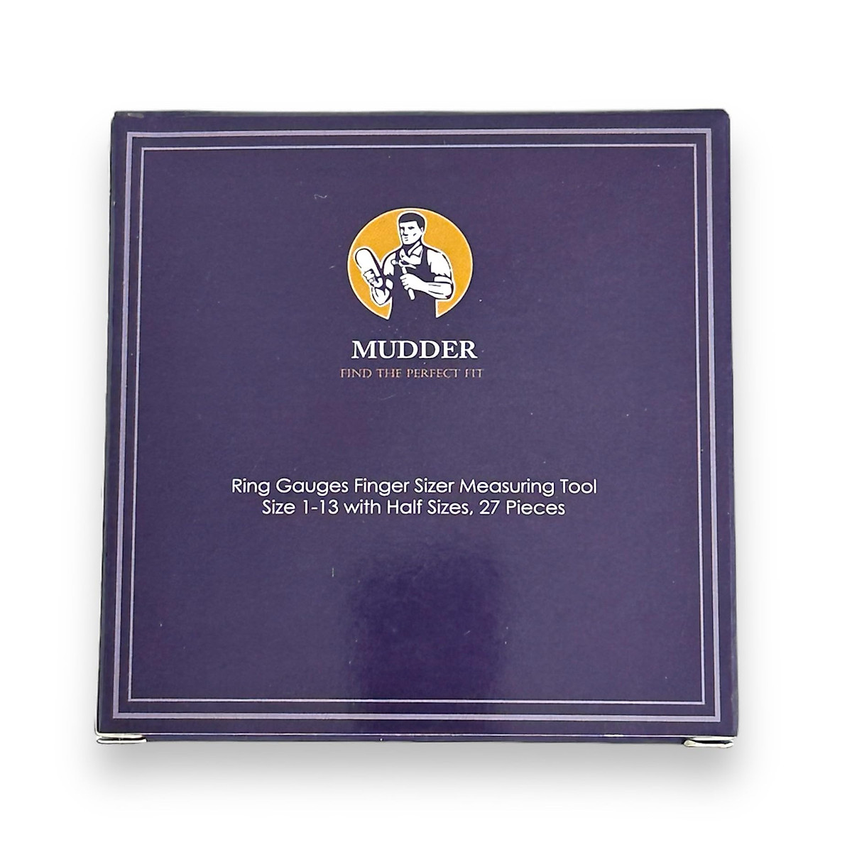 MUDDER Stainless Steel Finger Sizer Measuring Ring Tool, Size 1-13 with Half Size, 27 Pcs